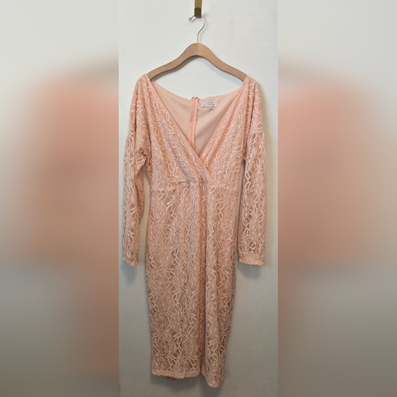 Boohoo Plus | Dresses | 234 Boohoo Plus Pink Sheath Midi Dress Long ...